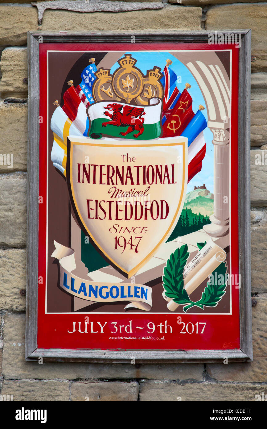 International Eisteddfod Music Festival Poster, Llangollen; Wales; UK ...
