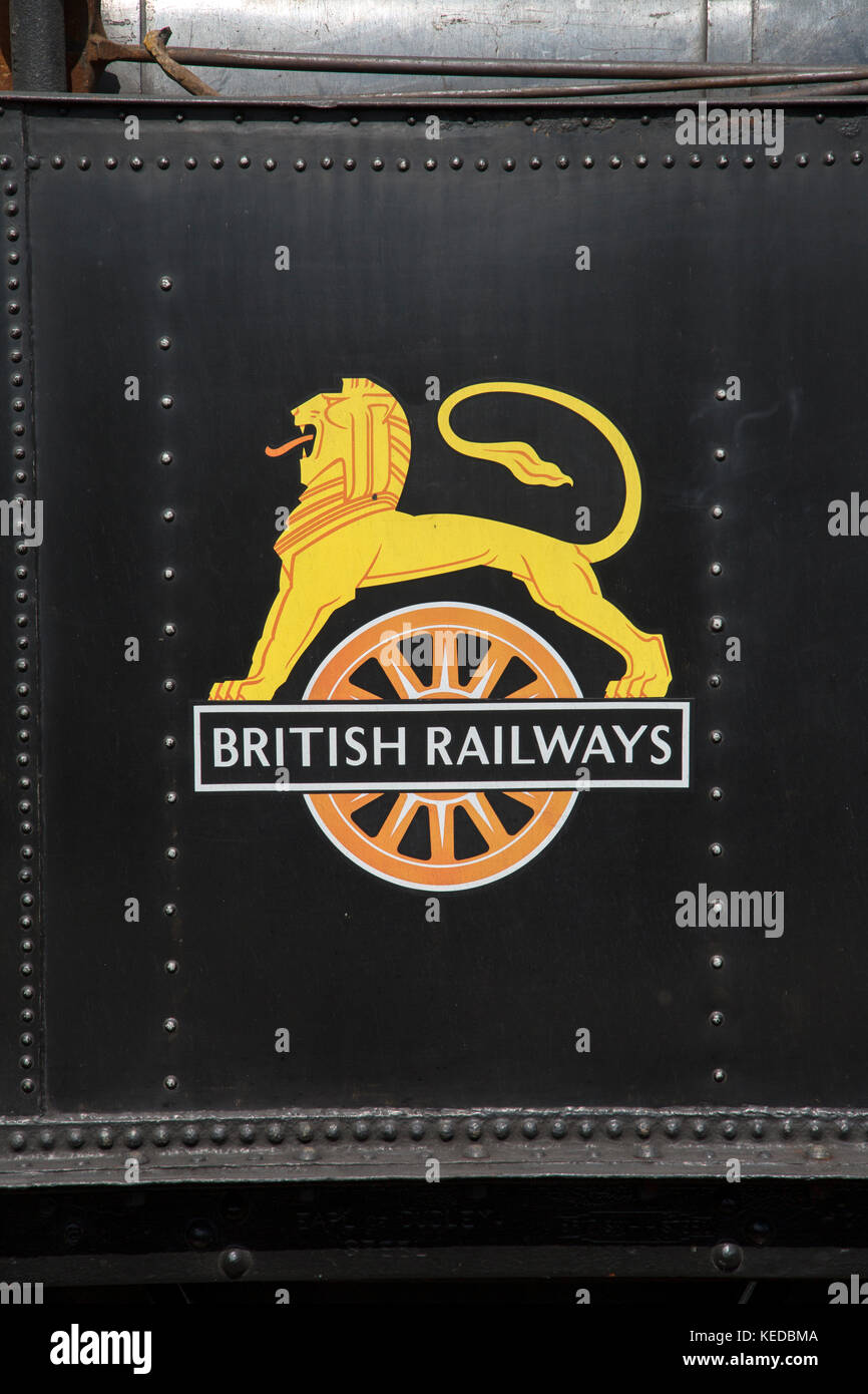 British Railways Symbol at Heritage; Railway; Llangollen; Wales; UK ...