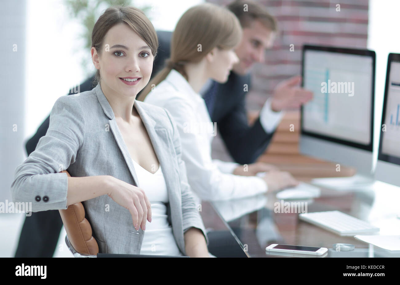 portrait of successful business women in the workplace Stock Photo - Alamy