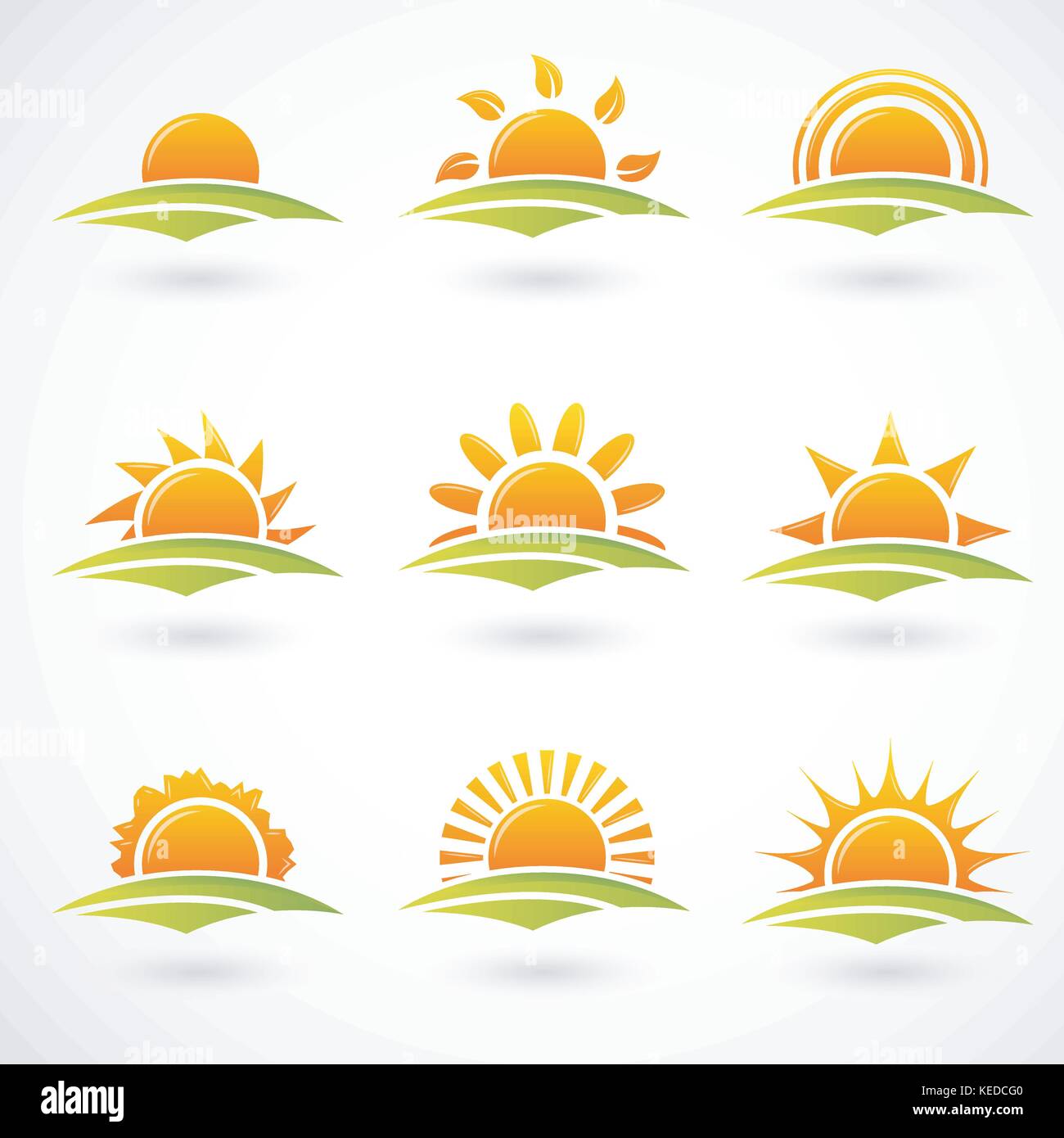 Set of sunset icons. Vector eps 10 Stock Vector Image & Art - Alamy