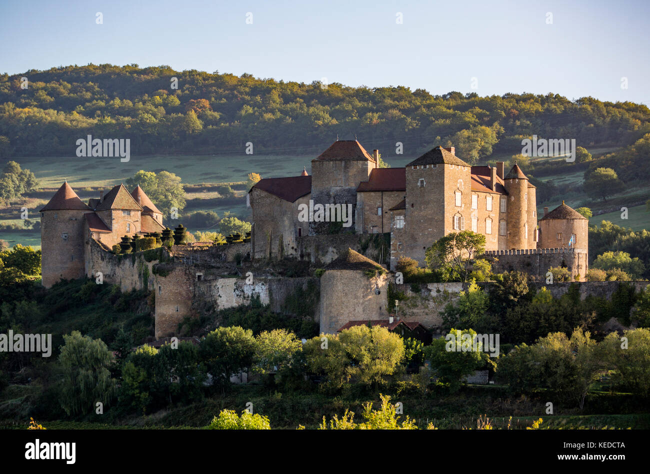 Berze castle, the biggest and oldest fortress in South Burgundy Stock ...