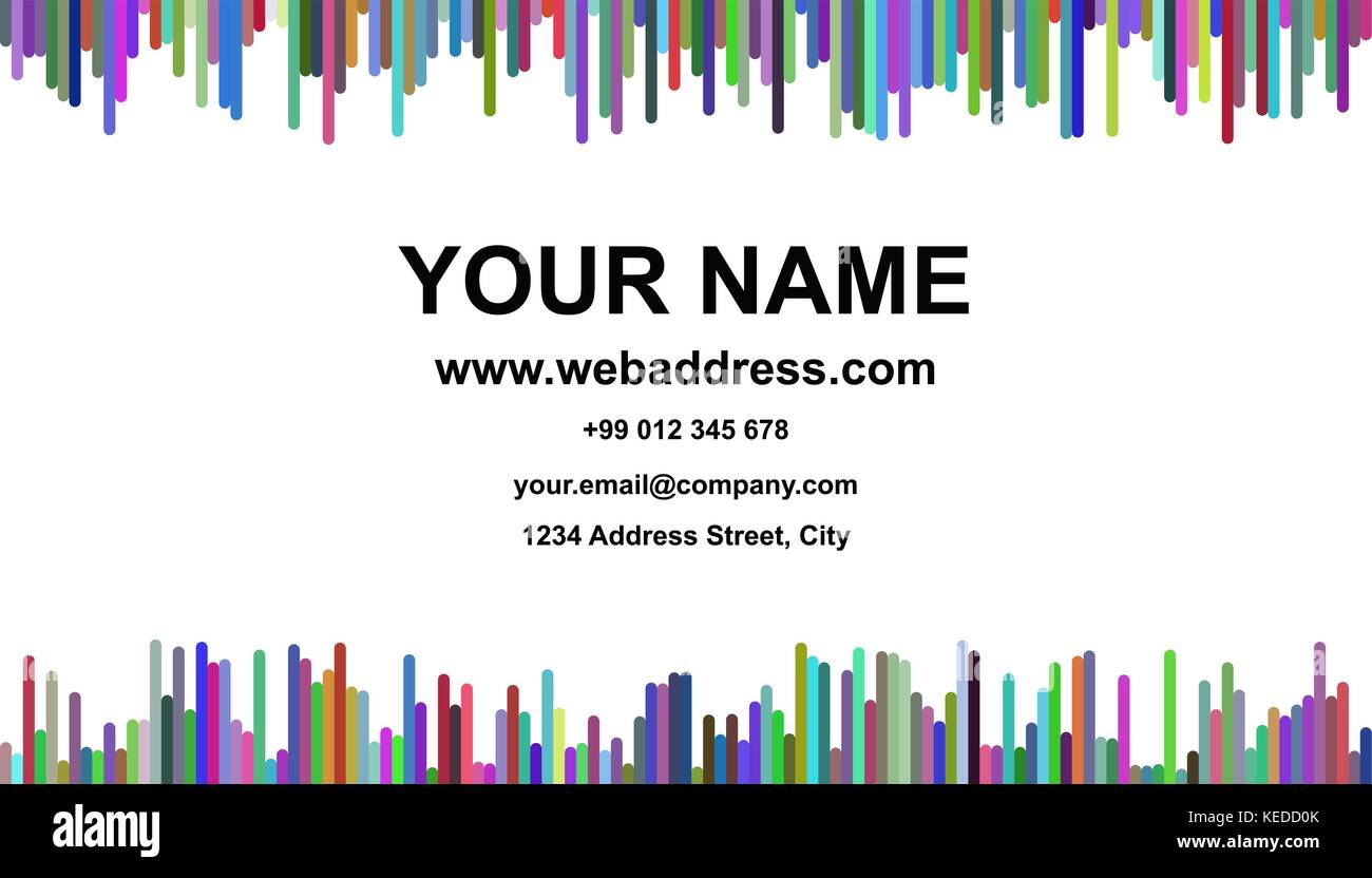 Abstract business card template design - vector name card graphic with ...