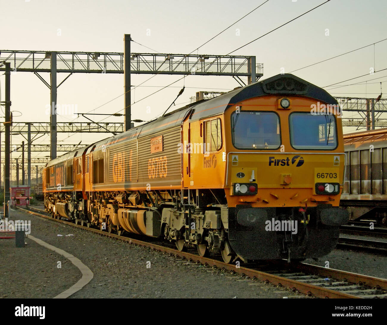 Two GBRF Class 66 locomotives at Wembley Yard, London Stock Photo - Alamy