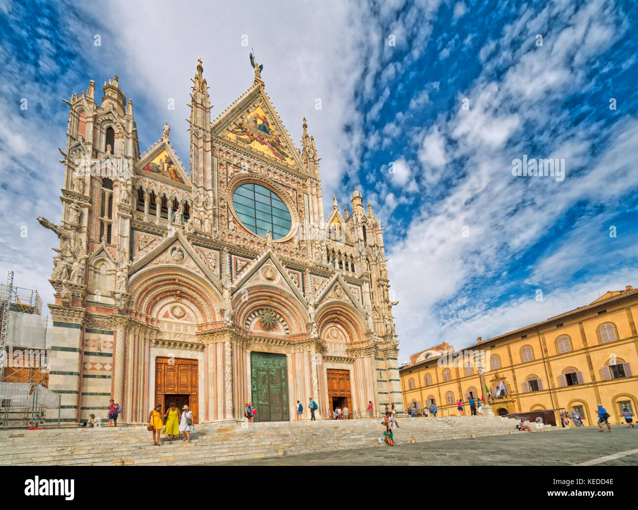 The Cathedral of Siena, one of the most famous Romanesque and Gothic ...