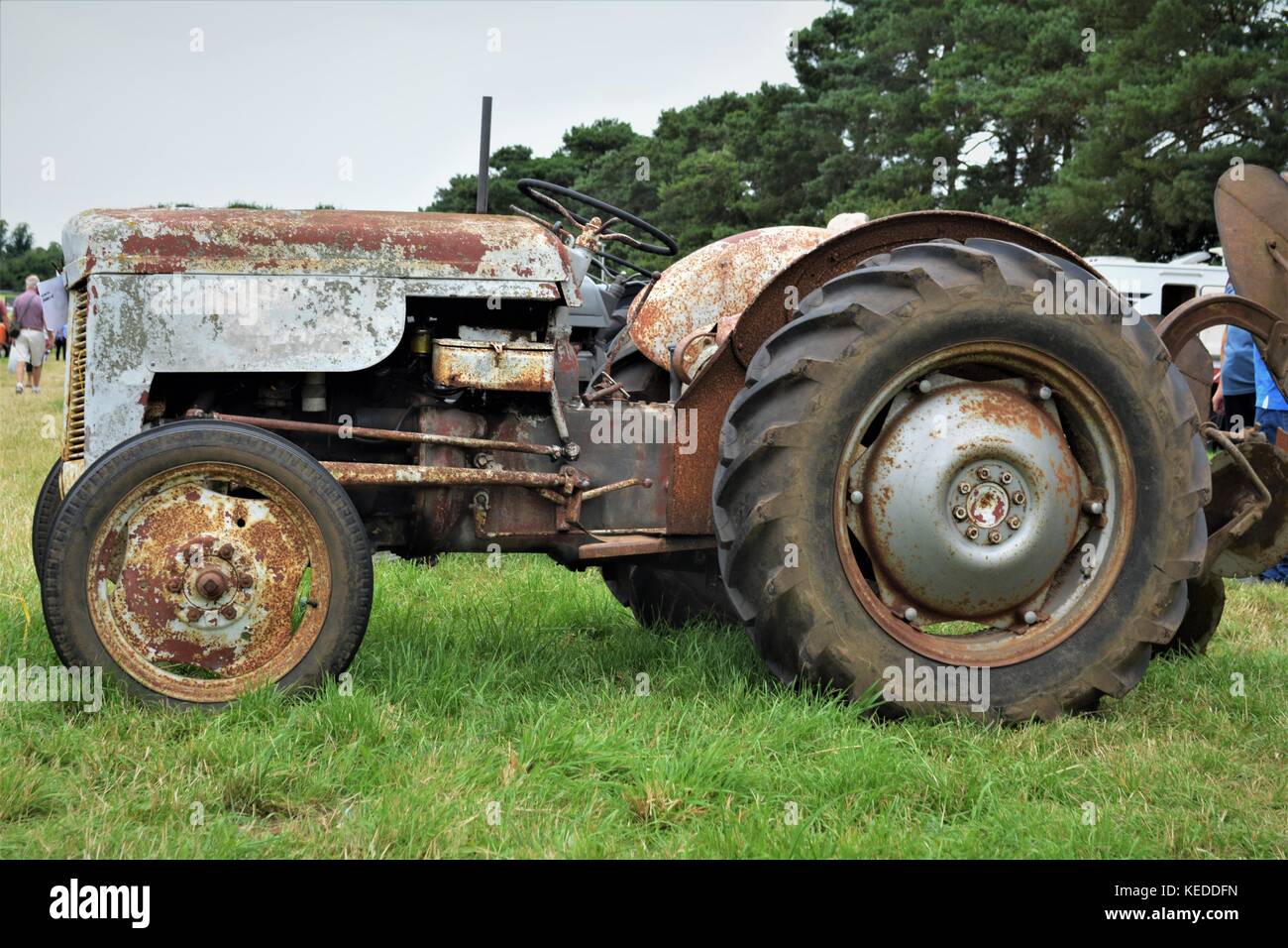 Weather worn grey fergie tractor Stock Photo - Alamy