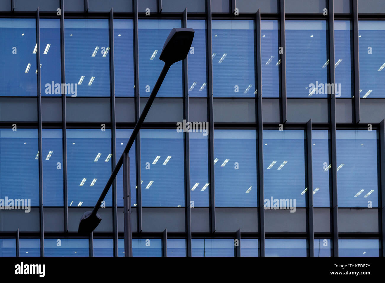Abstract image of street lights and office building windows. Tokyo ...