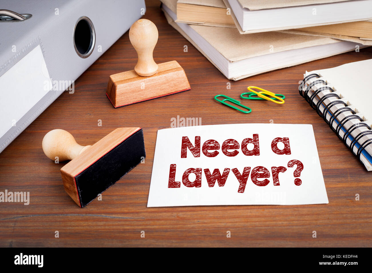 Need a Lawyer. Rubber Stamp on desk in the Office Stock Photo - Alamy