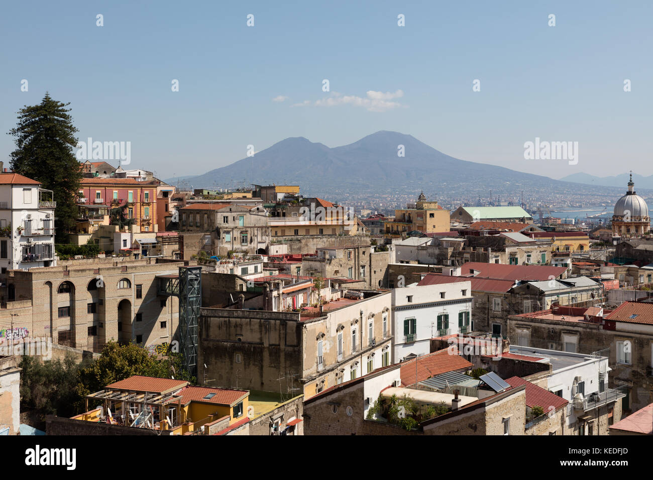 Napoli, landscape with Vesuvius Stock Photo - Alamy