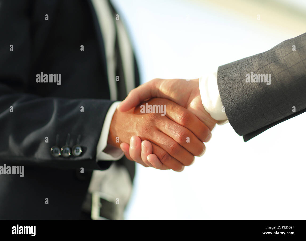 Business men giving a handshake. Business concept Stock Photo - Alamy