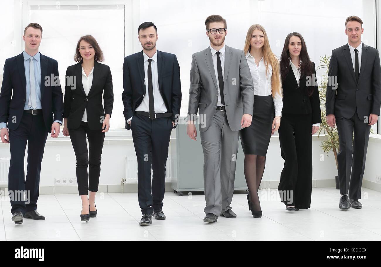 bottom view. business team walking forward Stock Photo - Alamy