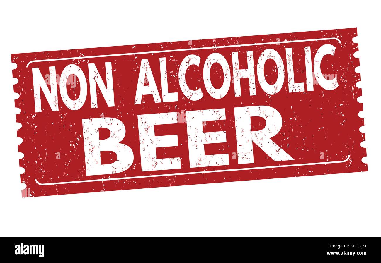 Non alcoholic beer grunge rubber stamp on white background, vector ...