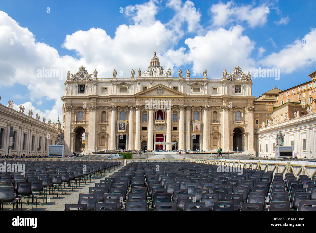 VATICAN CITY, ITALY - APRIL 14, 2017: Basilica of St. Peter, is an ...