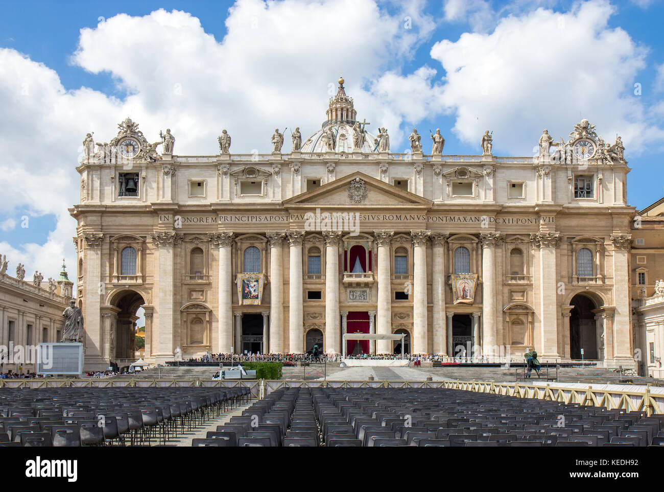 VATICAN CITY, ITALY - APRIL 14, 2017: Basilica of St. Peter, is an ...