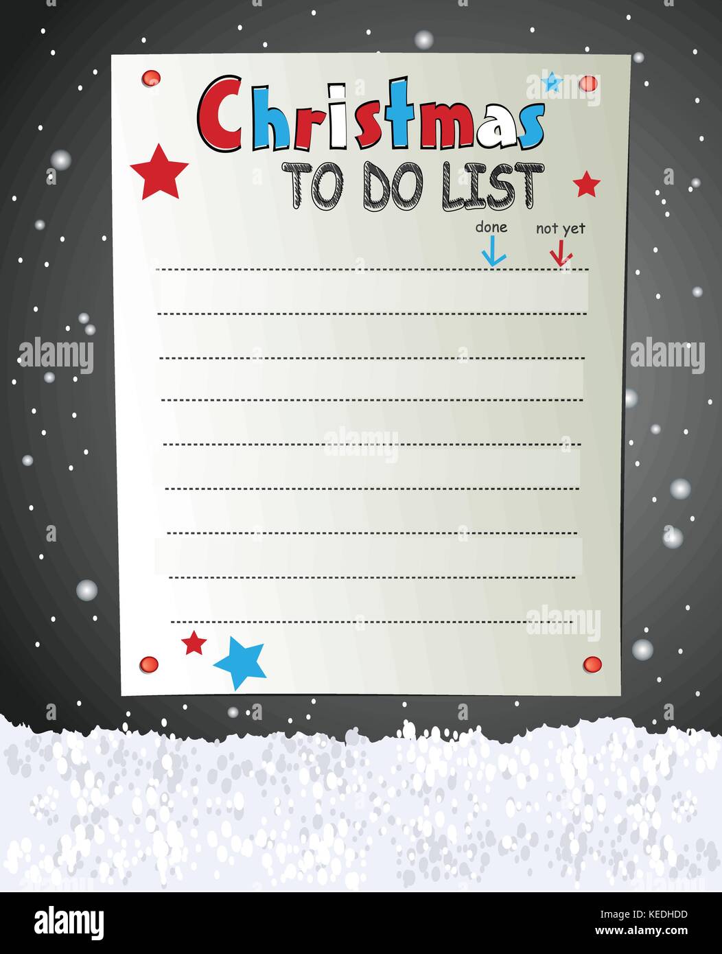 Holiday background with to do list Stock Vector Image & Art - Alamy