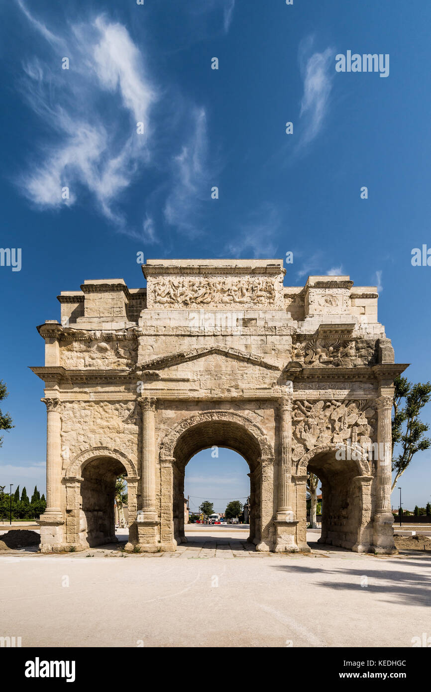 Triumphal Arch of Orange, Orange, Provence, Region Provence-Alpes-Côte ...