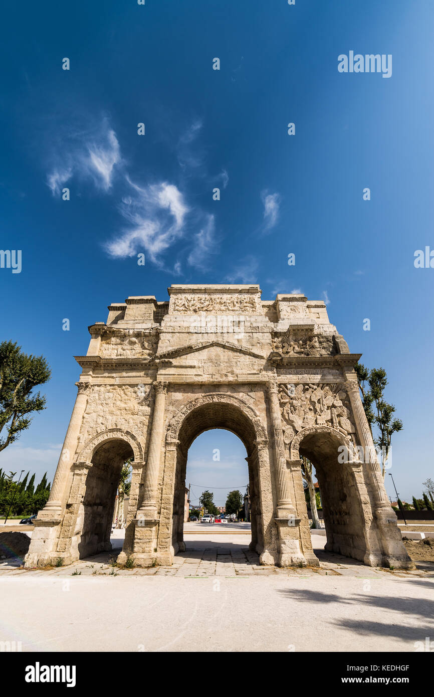 Triumphal Arch of Orange, Orange, Provence, Region Provence-Alpes-Côte ...