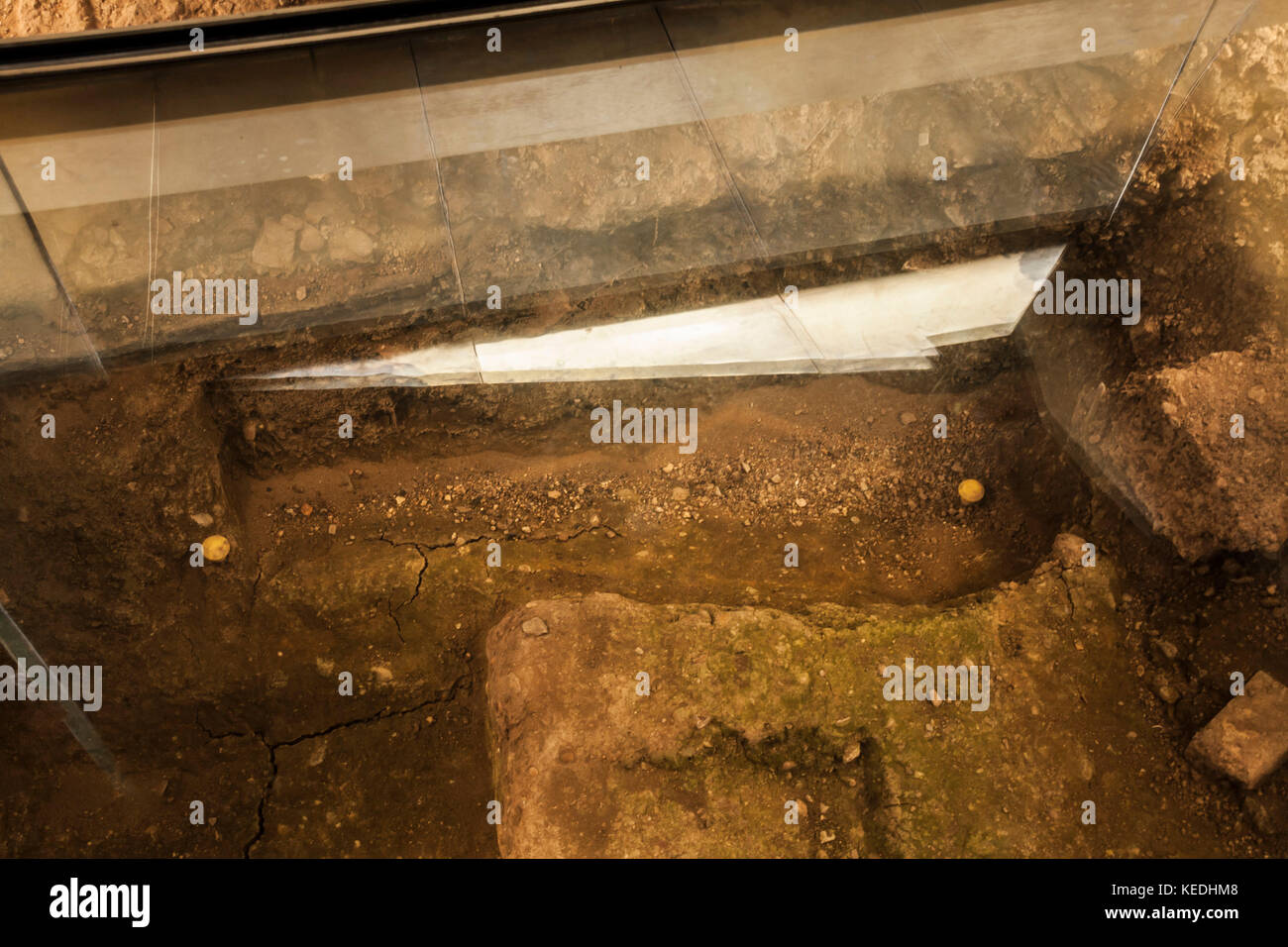 Burial place of Richard III at exhibition in Leicester,England,UK Stock ...