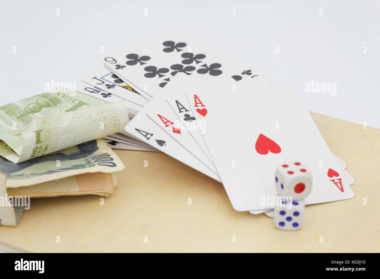 Concept of gambling and betting. Isolated white background Stock Photo ...