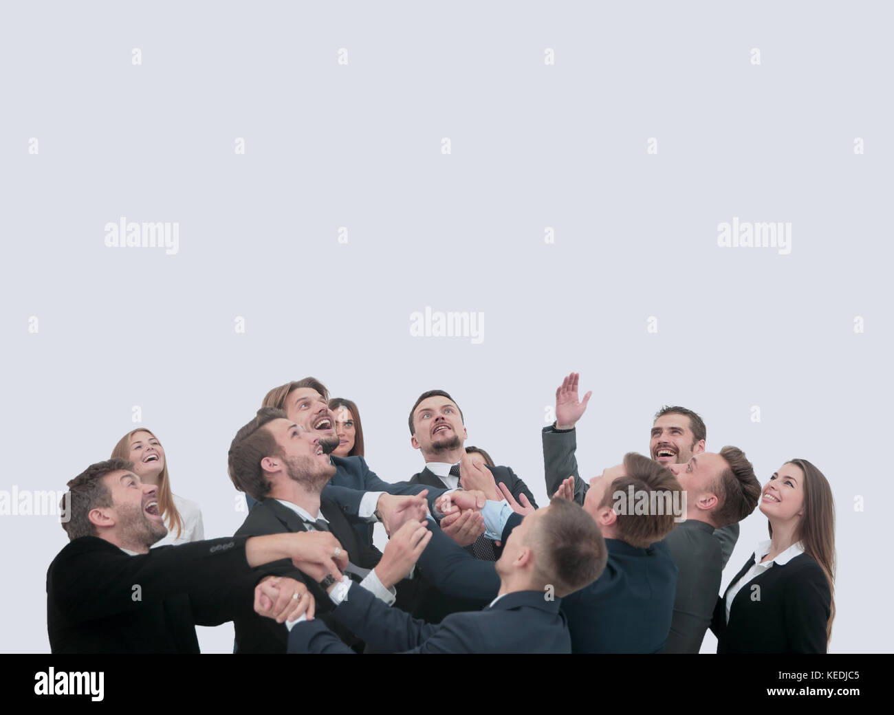Group of young people congratulating each other Stock Photo - Alamy