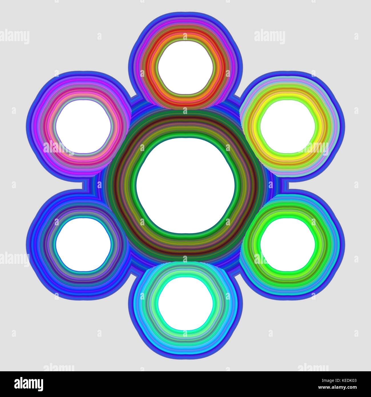 Six part hexagonal infographic background template Stock Vector Image ...