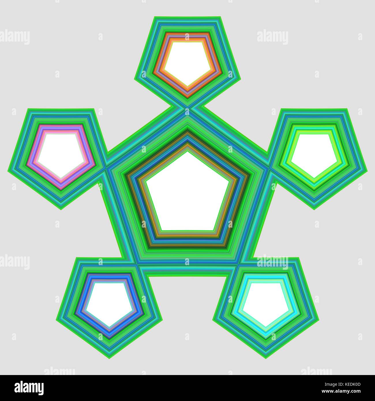 Five part pentagonal infographic element design Stock Vector Image ...
