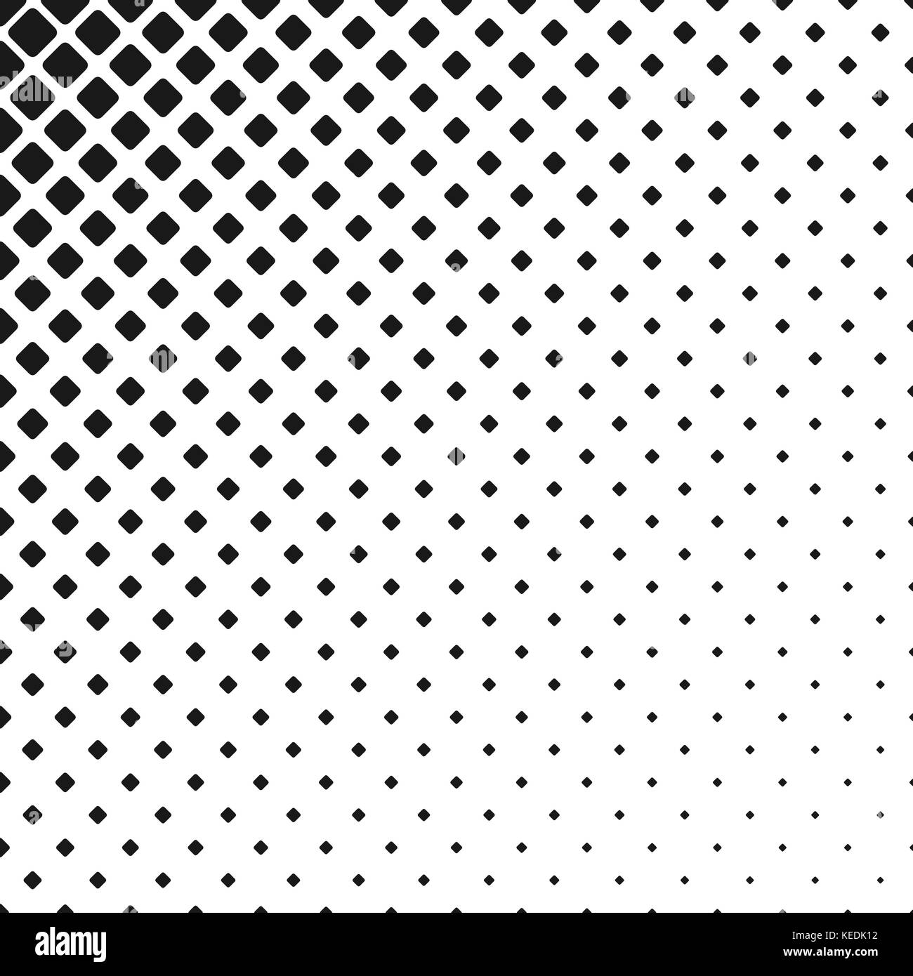Geometric black and white rounded square pattern background - vector graphic from diagonal ...