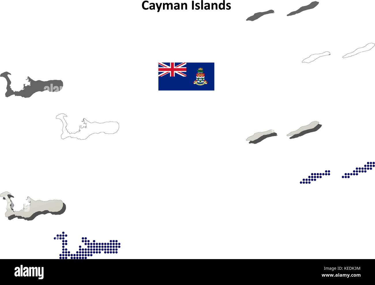 Cayman islands outline silhouette hi-res stock photography and images ...