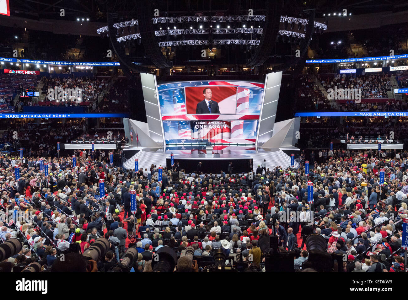 RNC Chairman Reince Priebus addresses delegates on the final day of the ...