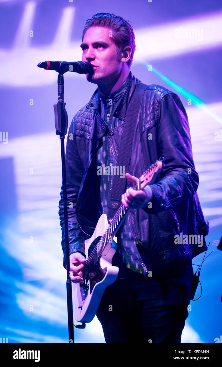Charlie Simpson performs with his band Busted during the Audio and ...