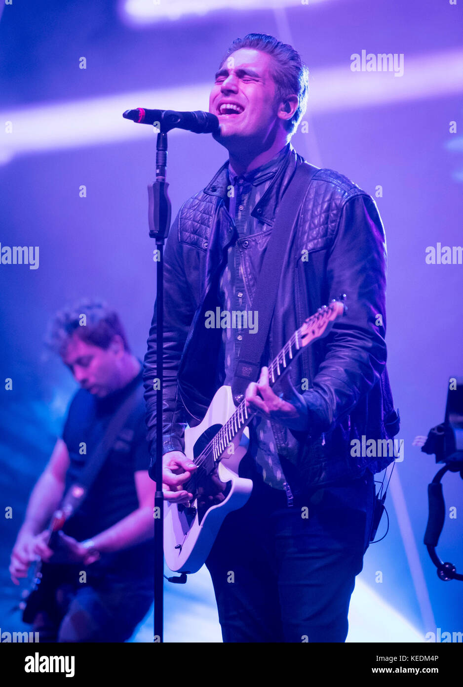 Charlie Simpson performs with his band Busted during the Audio and ...