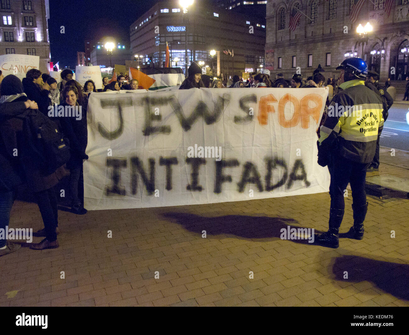 Jews for Intifada demonstration in Boston Stock Photo - Alamy