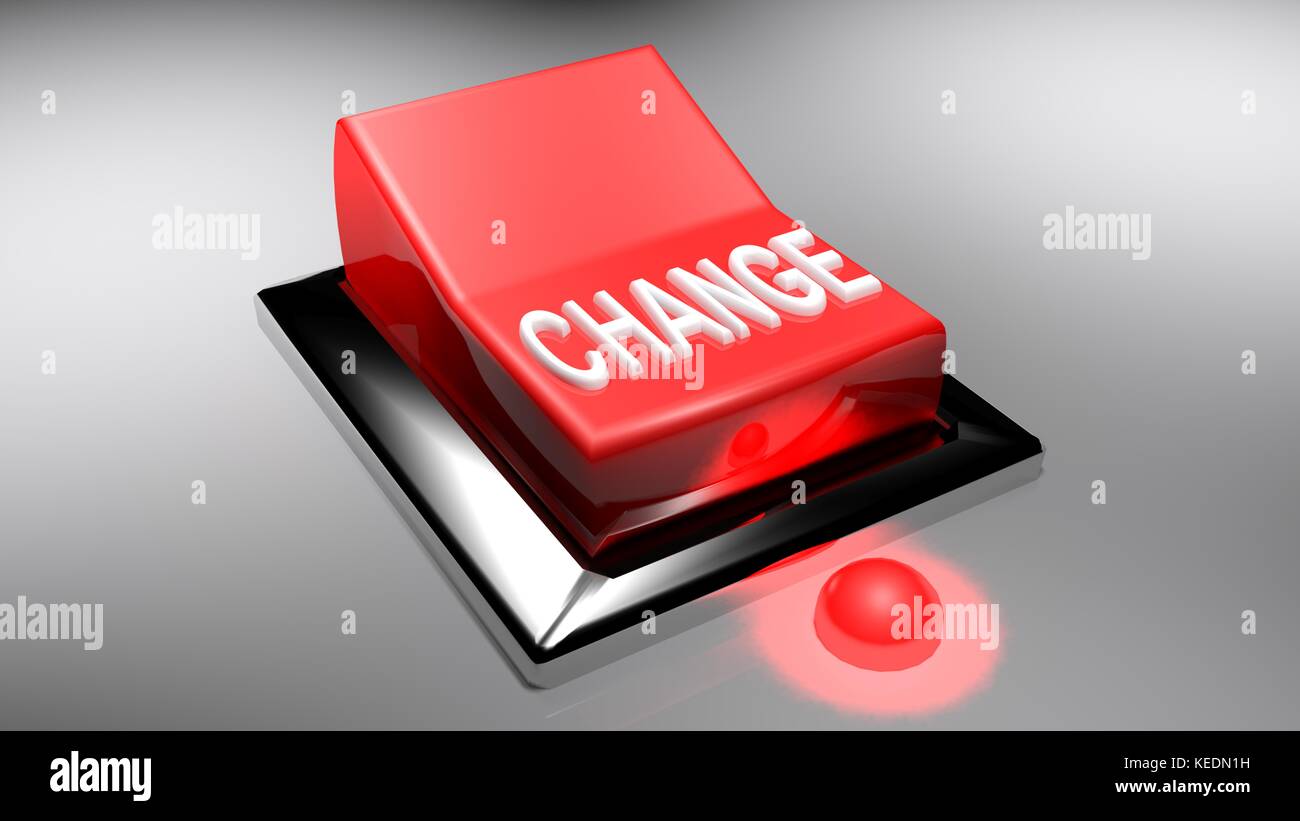 Red switch for change - 3D rendering Stock Photo - Alamy