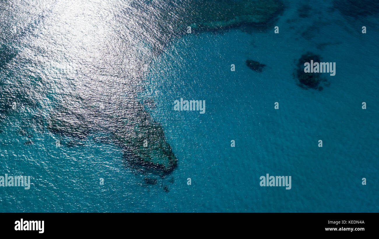 aerial view ocean reef, fuerteventura canary islands Stock Photo - Alamy