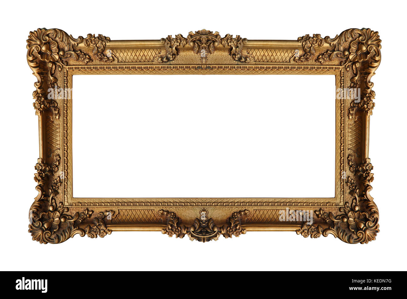 Decorative golden frame isolated with clipping path included Stock ...