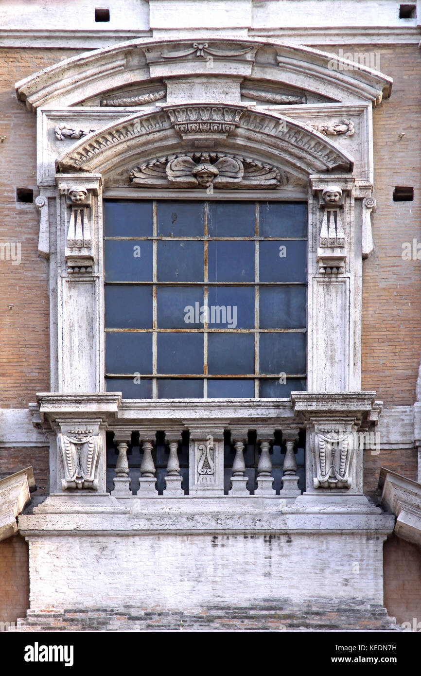 Old antique architecture balcony exterior in Italy Stock Photo - Alamy