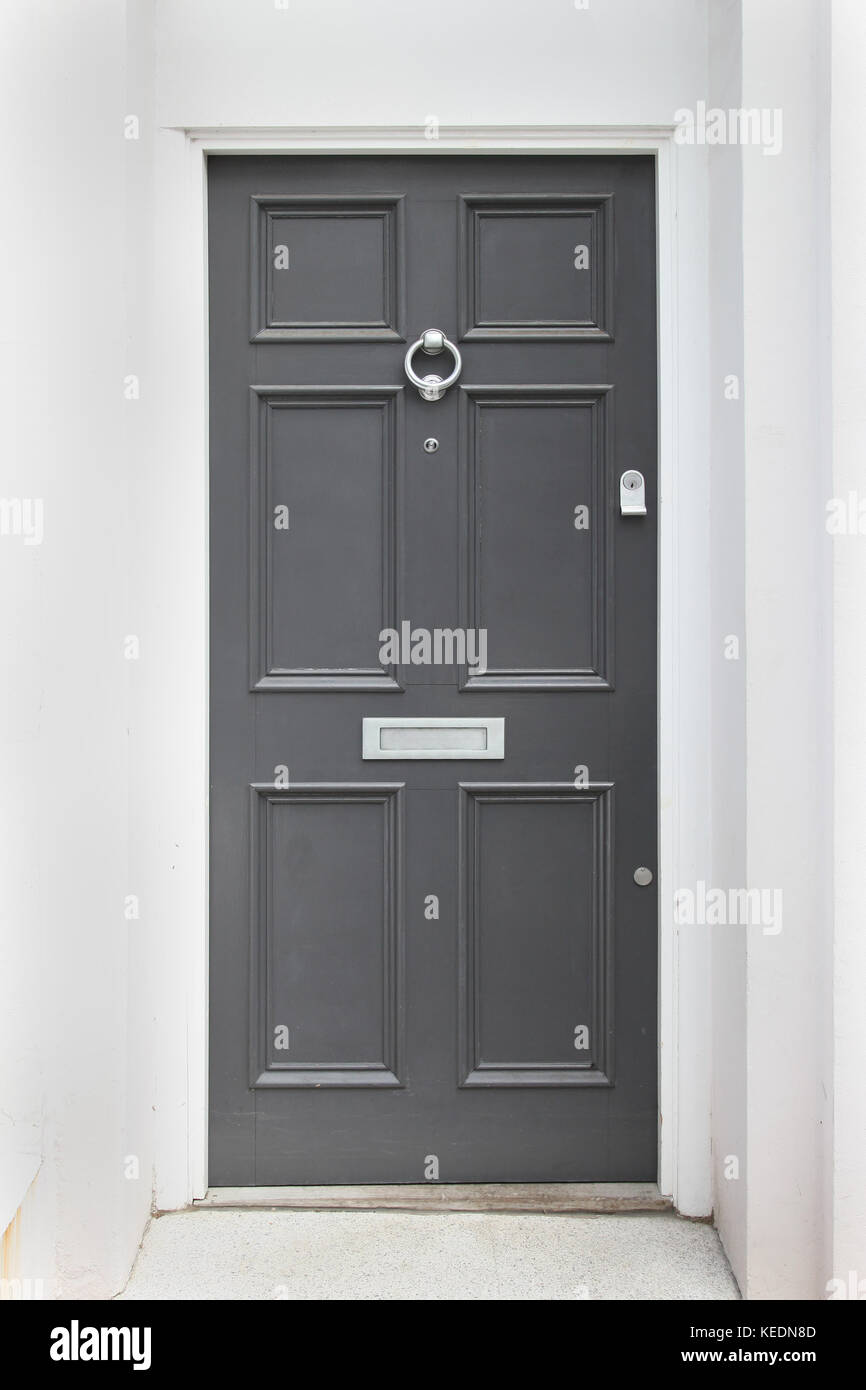 Gray residential door hi-res stock photography and images - Alamy