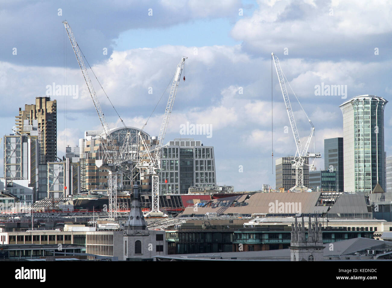 London cityscape with lots of construction sites Stock Photo - Alamy