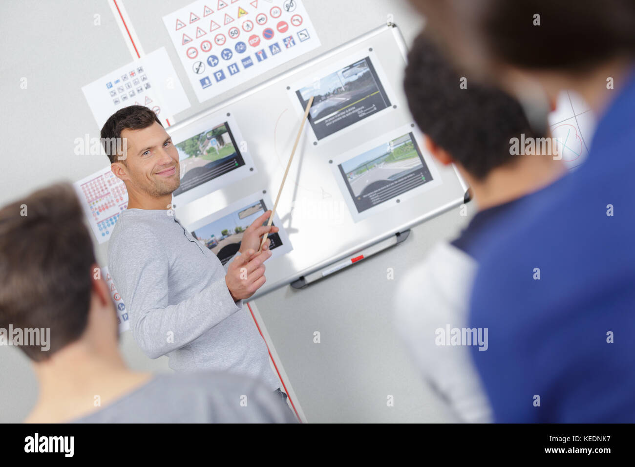male teacher of the driving school Stock Photo - Alamy