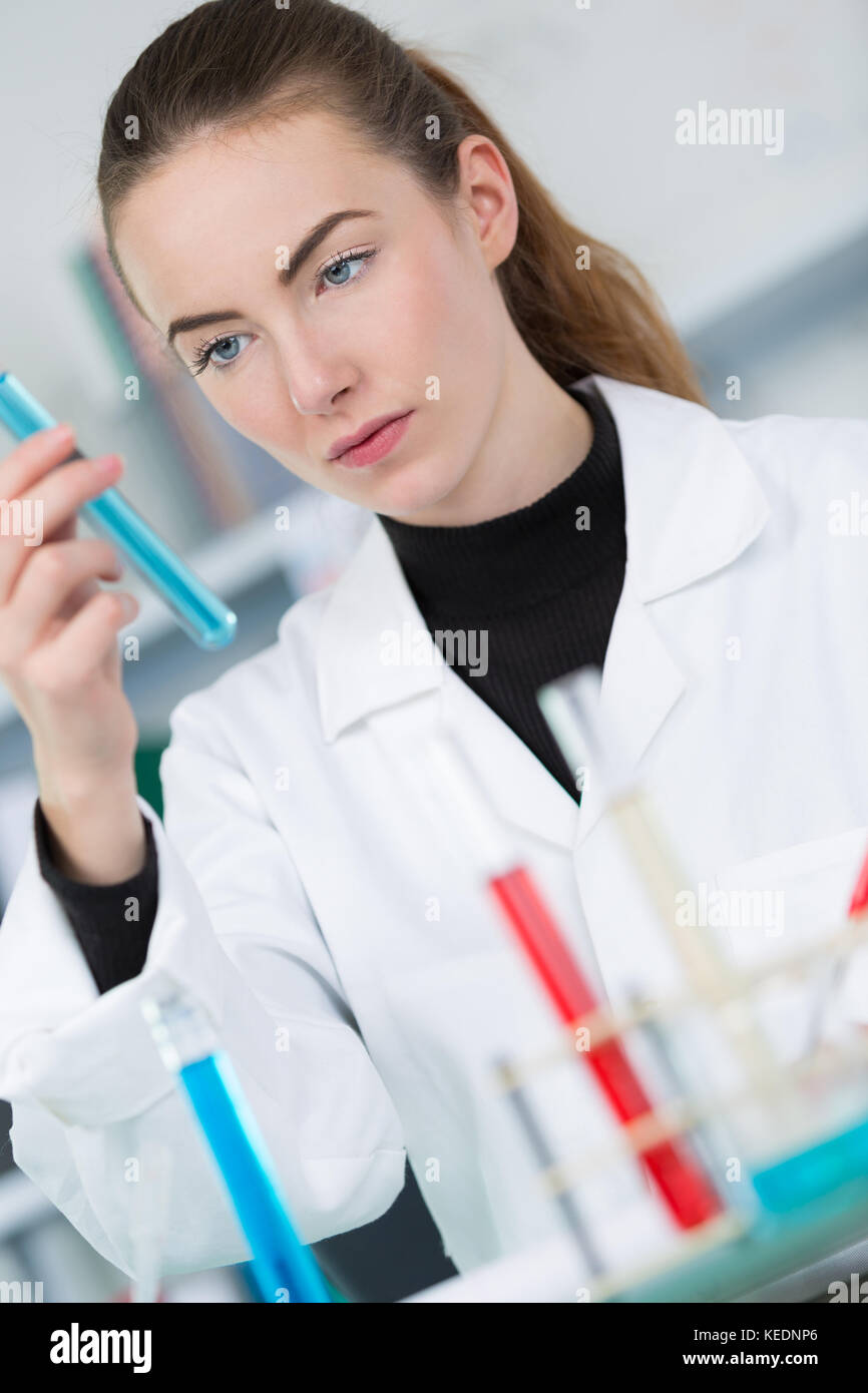 medical technologist holding a tube Stock Photo - Alamy