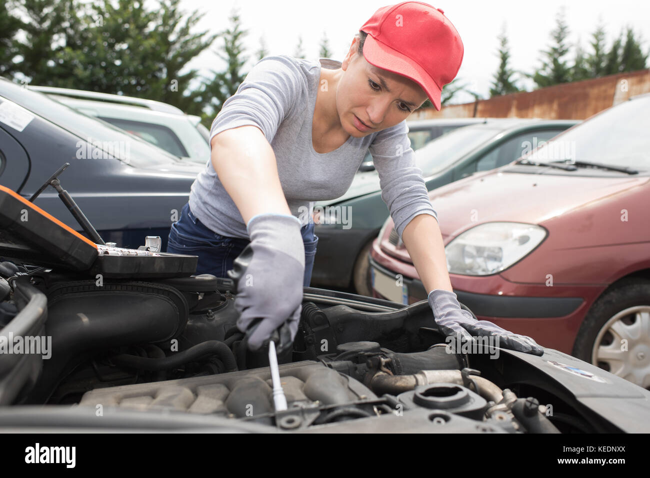 Female mechanic at work Stock Photo - Alamy