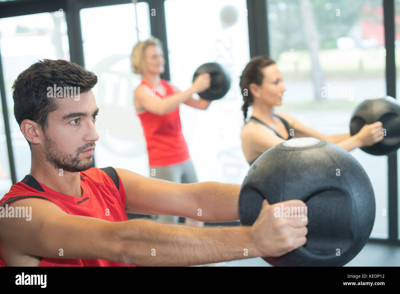 people are training their body Stock Photo - Alamy