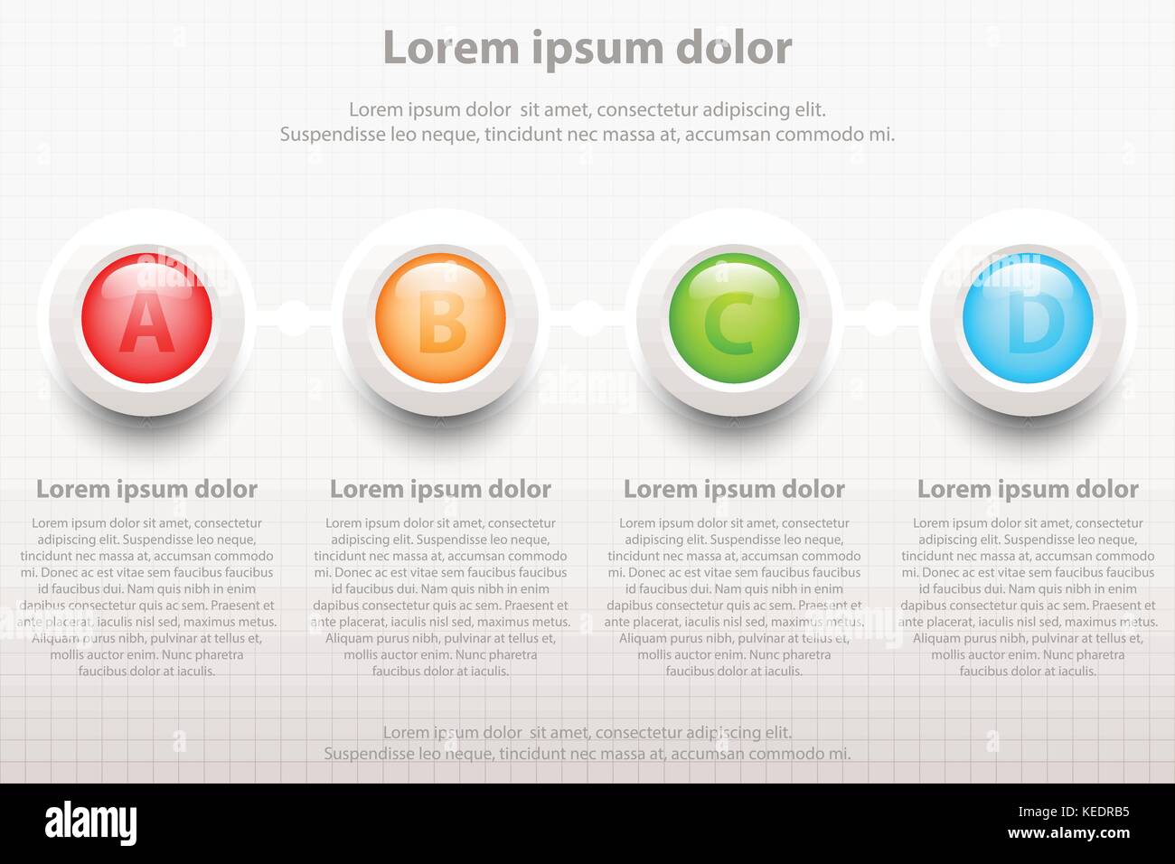 Four colorful topics 3d circles infomation for website presentation ...