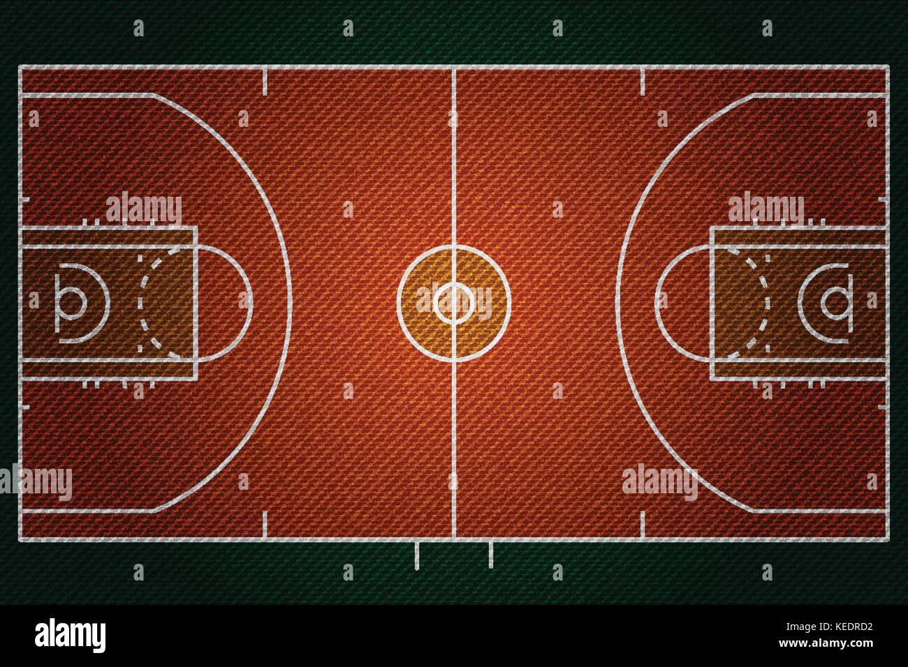 Realistic Denim texture of Baseketball court field element vector ...