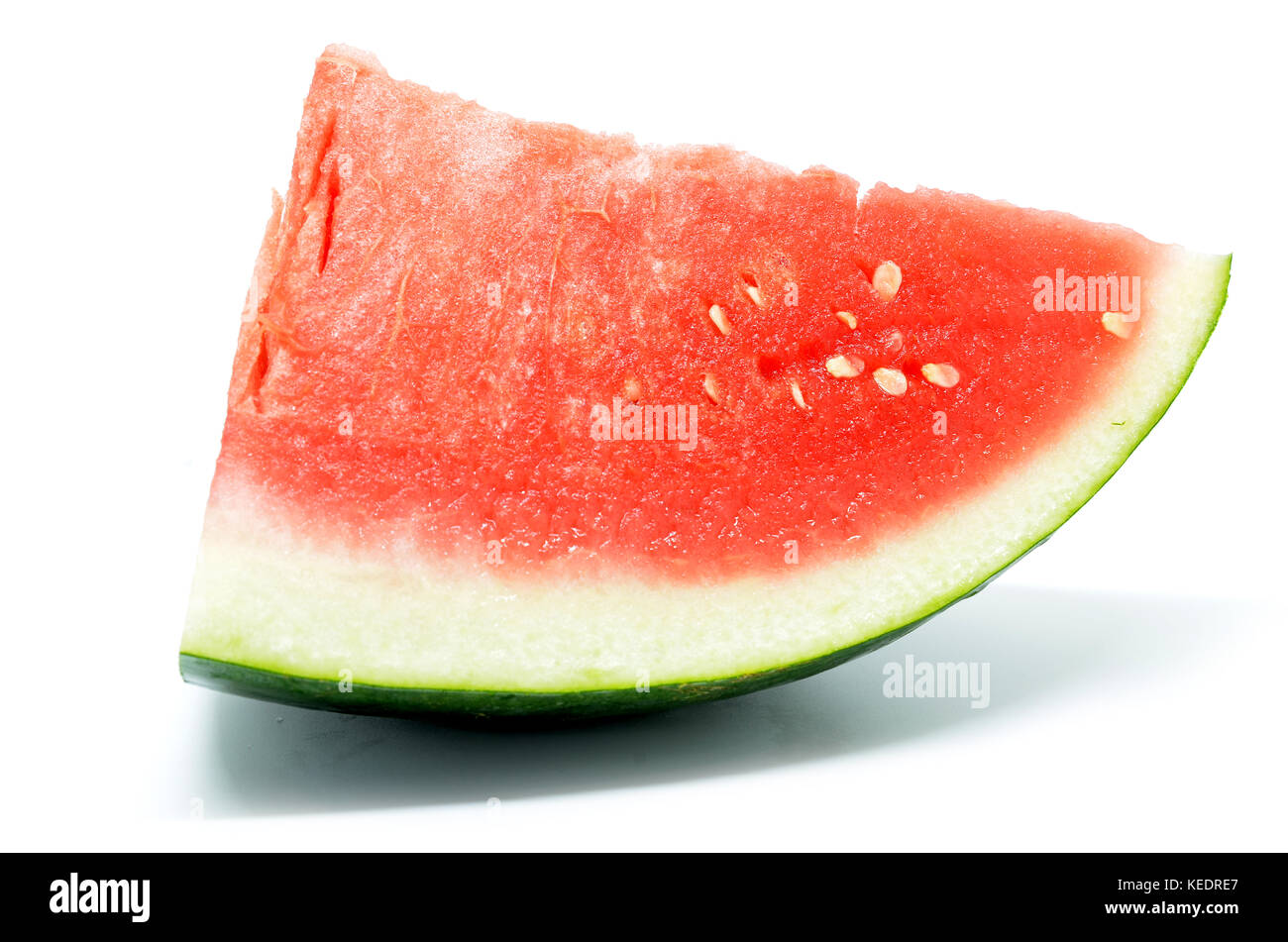 Fresh watermelon slide isolate on white background Stock Photo - Alamy