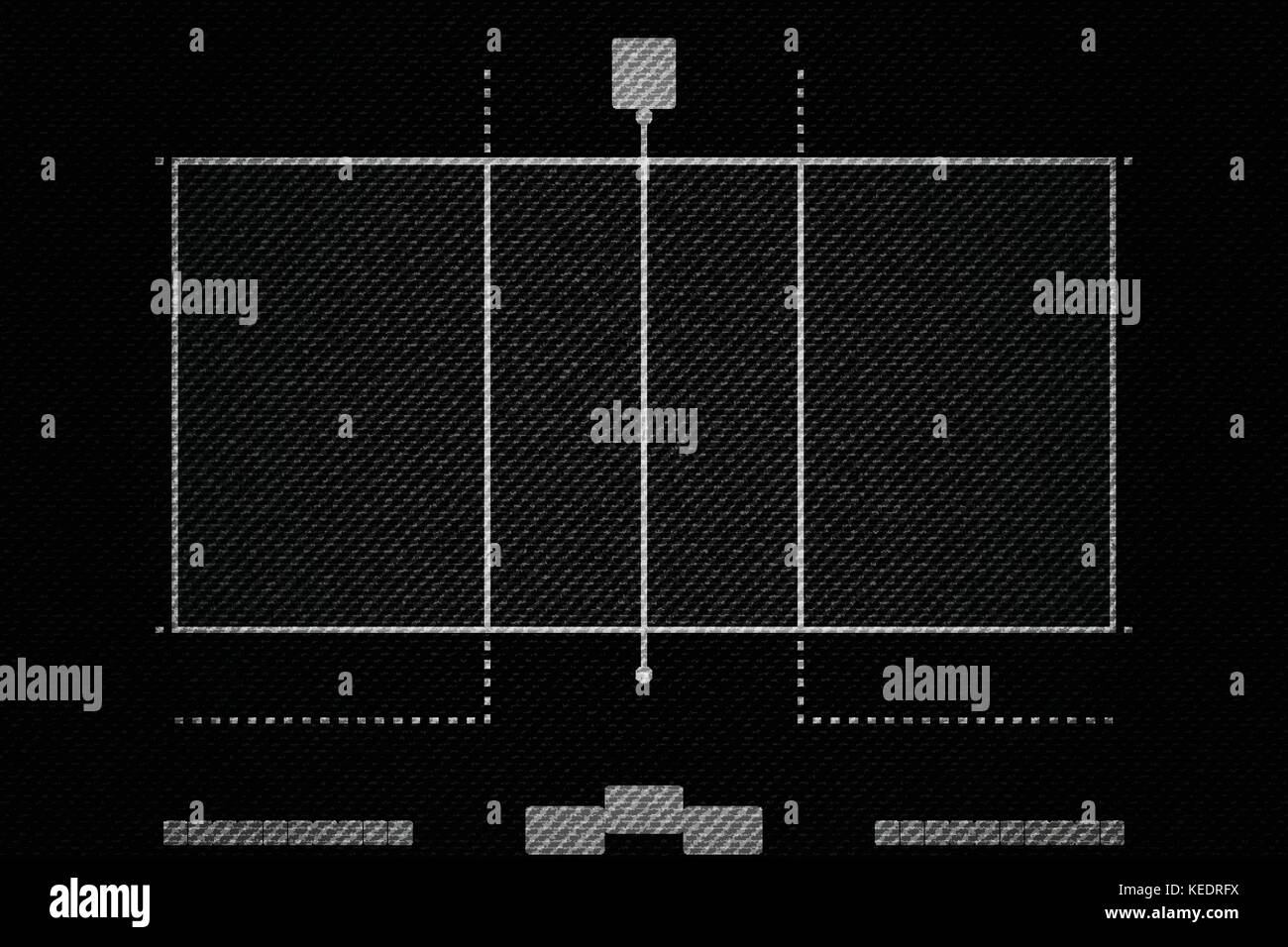 Realistic Black Denim Texture Of Volleyball Court Field Element Vector