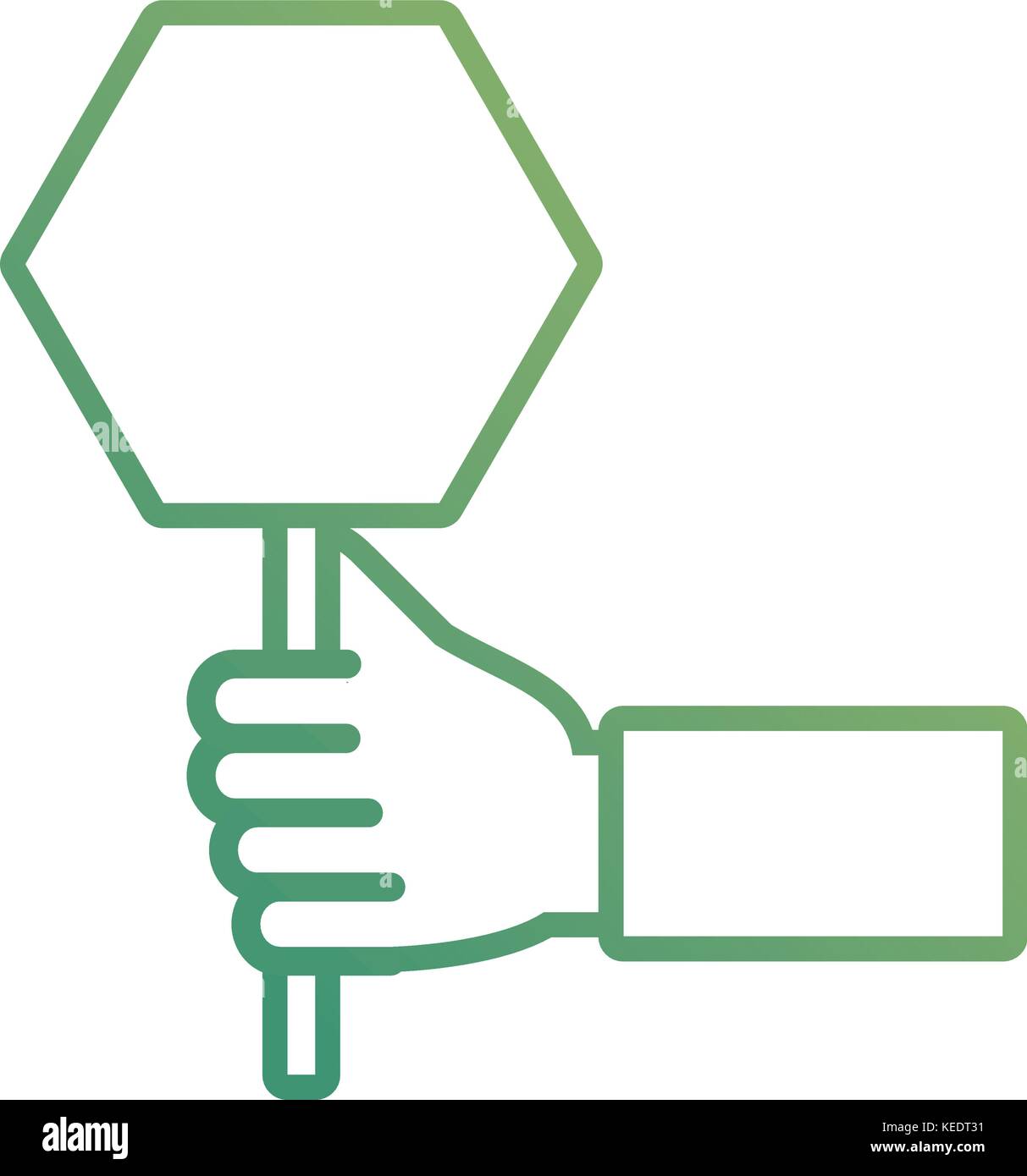 hand with trafic sign vector illustration Stock Vector Image & Art - Alamy