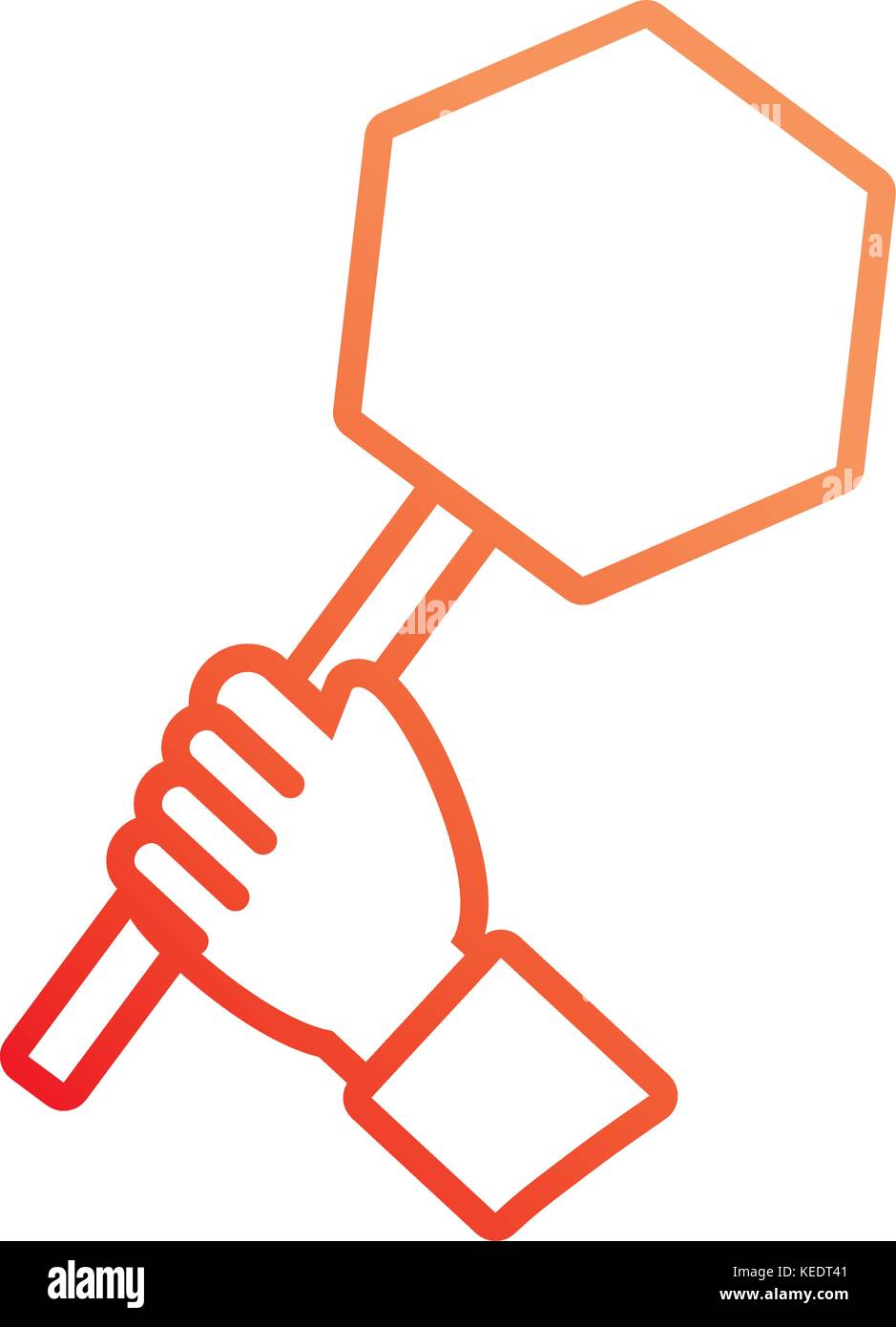 hand with trafic sign vector illustration Stock Vector Image & Art - Alamy