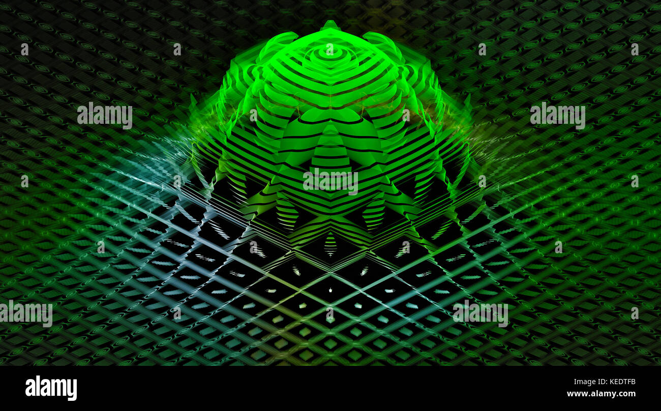 A grid of data interrupted by a digital bubble of information Stock ...