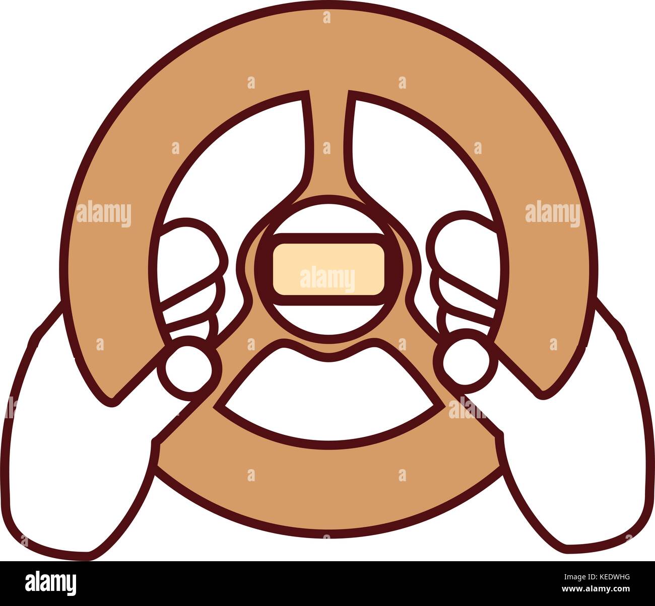 hand with steearing wheel vector illustration Stock Vector Image & Art ...