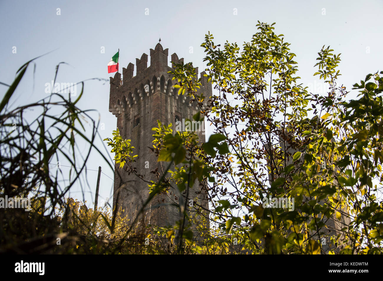 View of the castle of Valeggio sul Micio Italy Stock Photo - Alamy